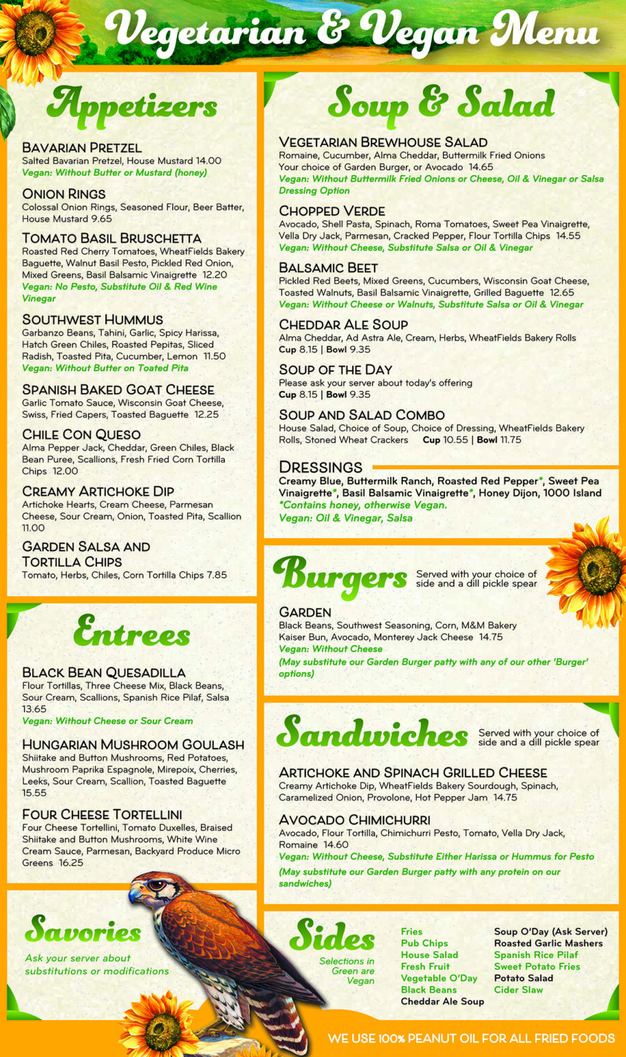 Vegetarian, Vegan, & Gluten Free Menus - Free State Brewing Company